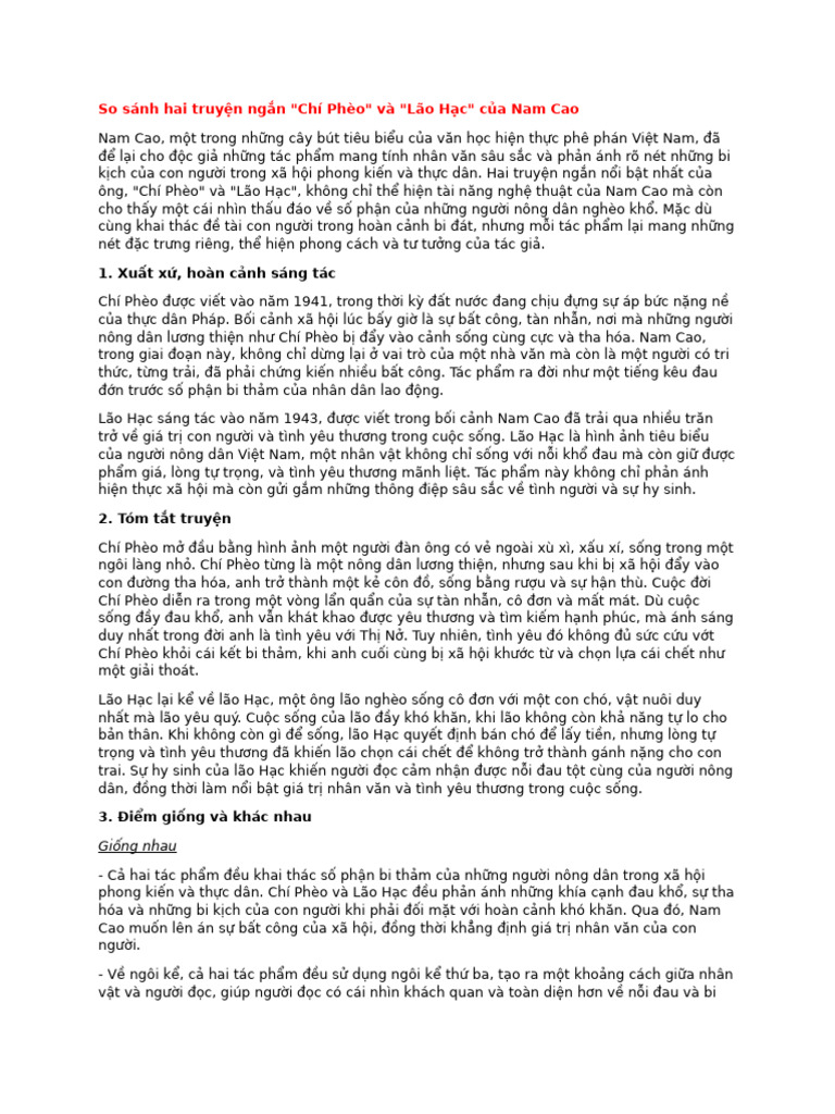 So sánh CP LH | PDF