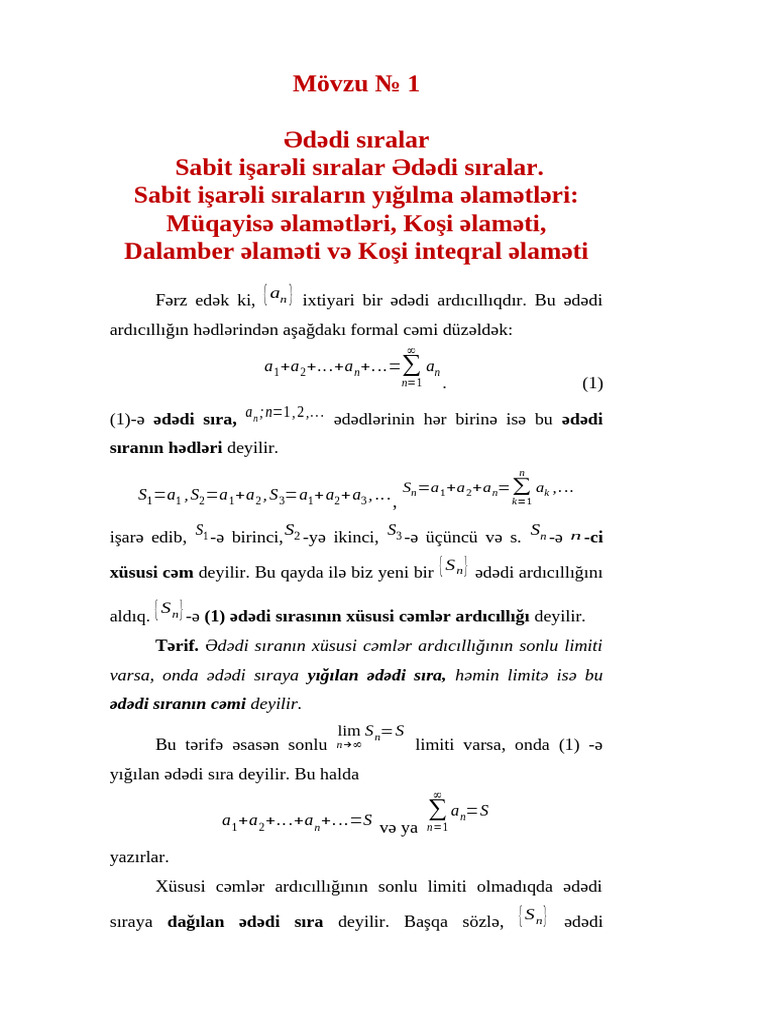 Riyazianaliz 2 Muhazire | PDF