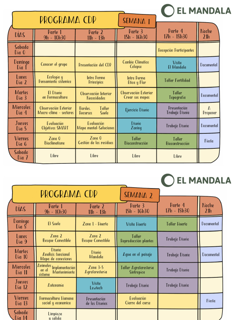 Programa CDP 2024 El Mandala 1 | PDF