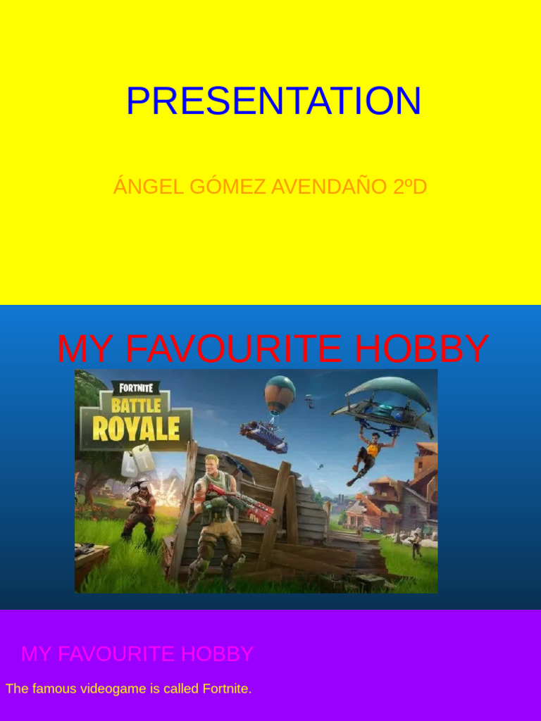 Presentation of My Favorite Hobby Tecnologia | PDF