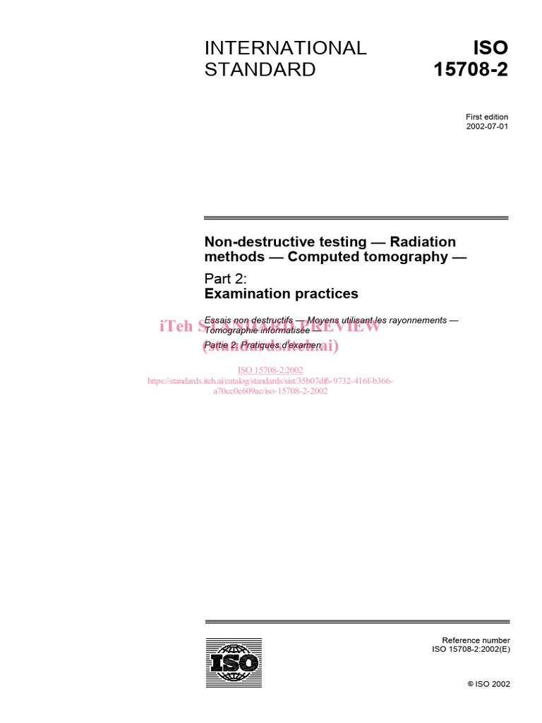 Iso 15708 2 2002 | PDF