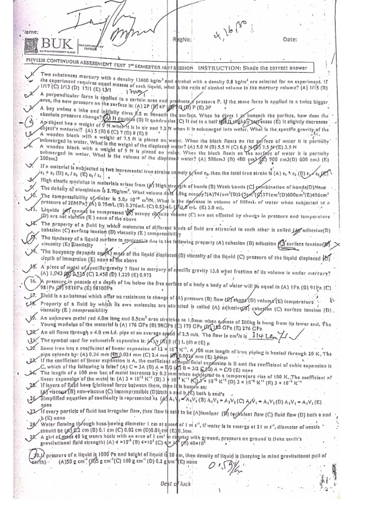 Physics Past Questions | PDF