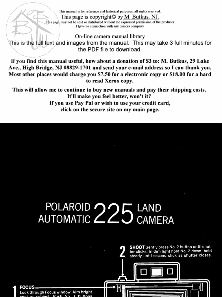 Polaroid 225 | PDF