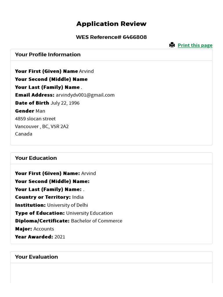 Application Review | PDF