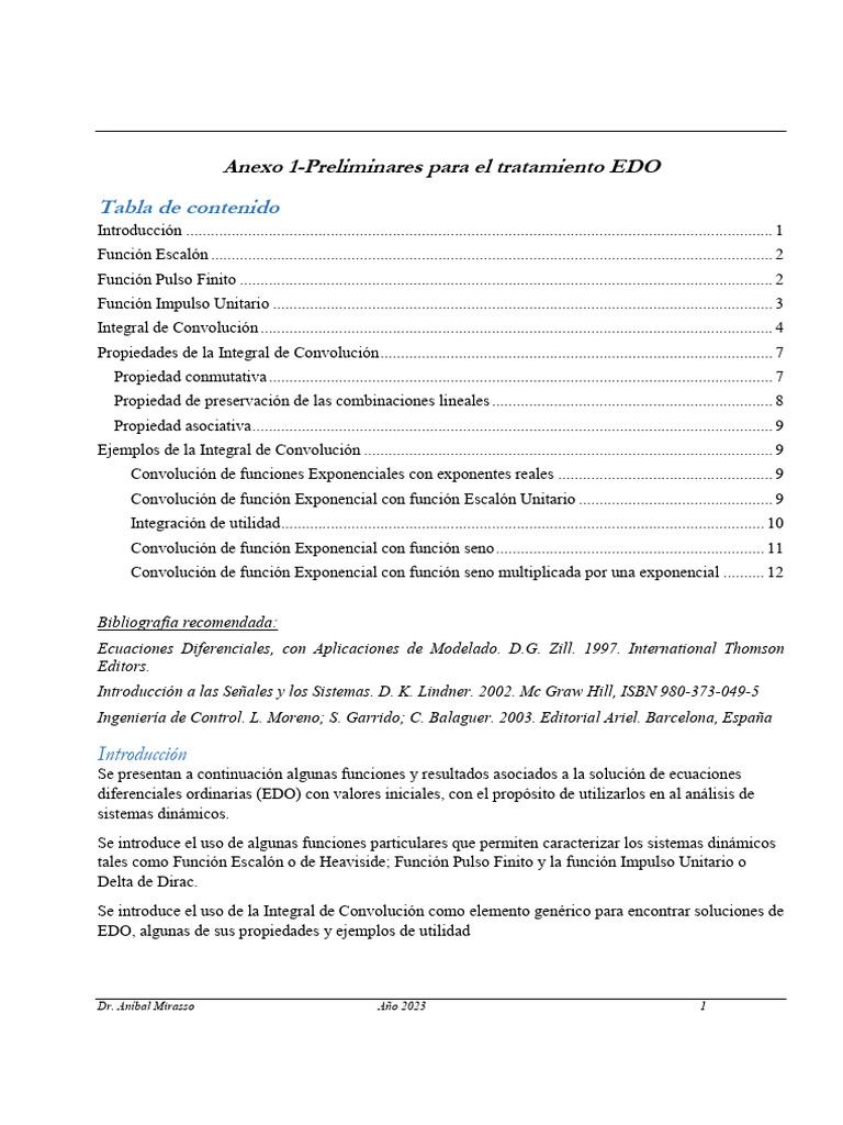 AnNum 2023 EDO Ord1 Anexo 1 Preliminares Convolucion | PDF | Integral | Ciencia y matemáticas