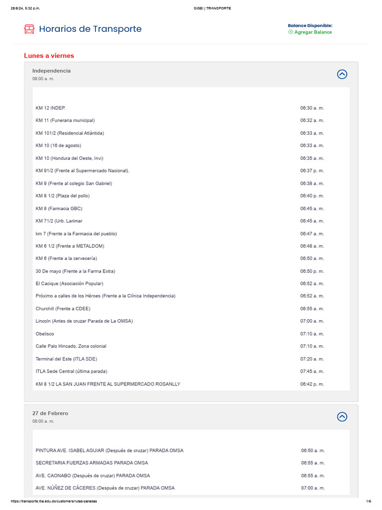 Sigei - Transporte | PDF