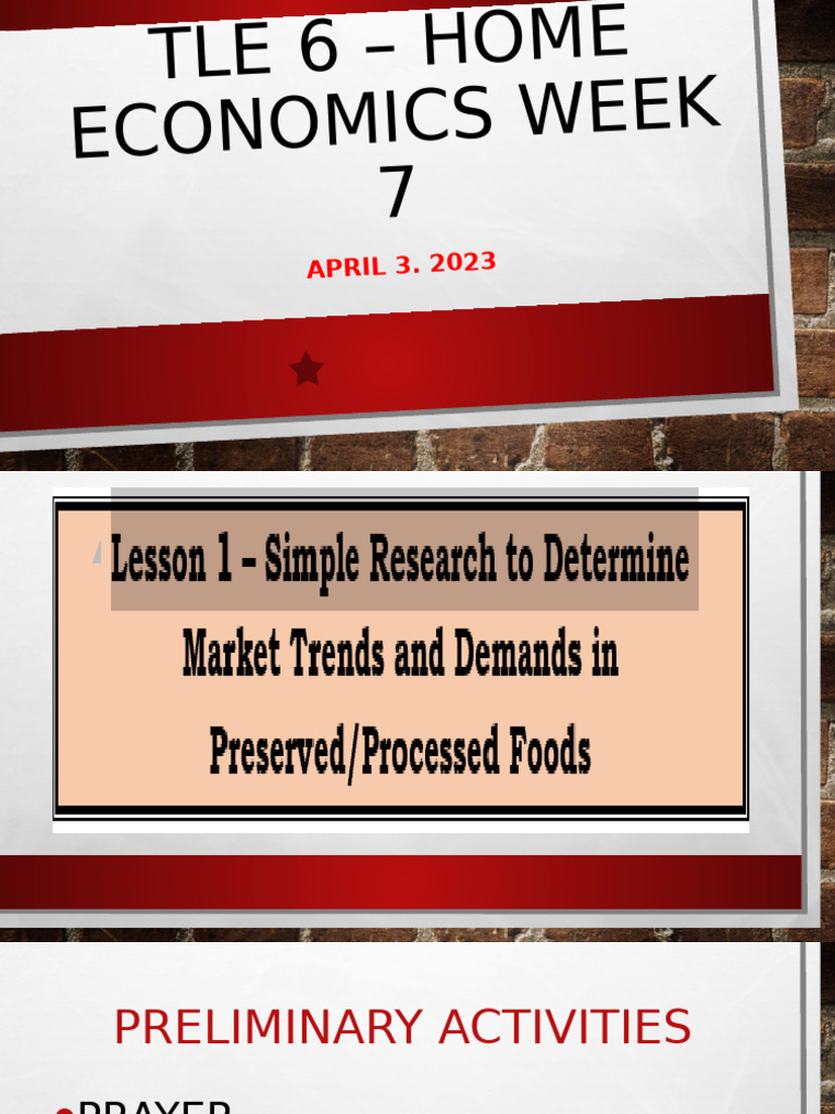in Tle 6 He Week 7 | PDF