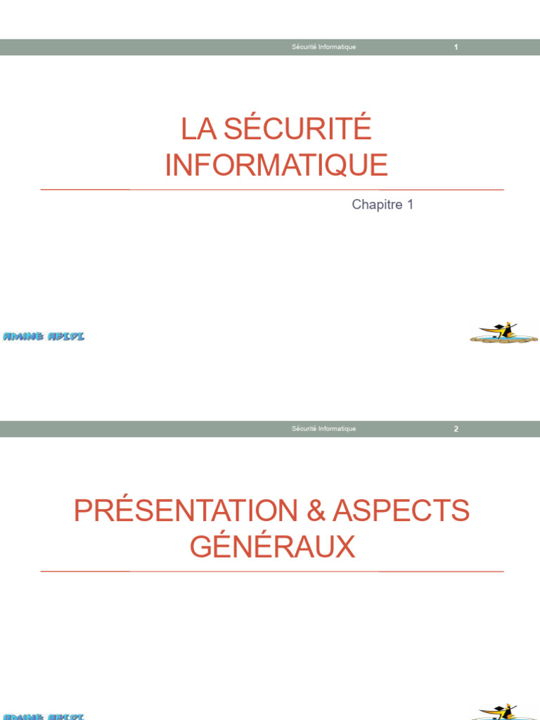 Chap01 Securite Info | PDF