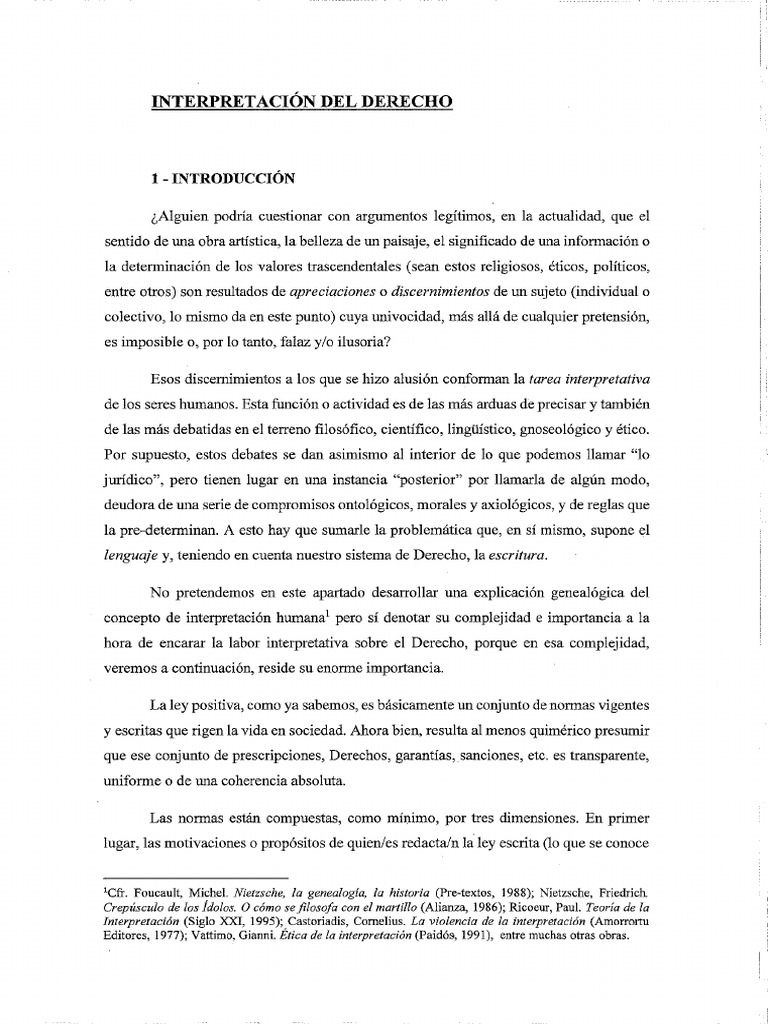 3.- Interpretación Del Derecho | PDF