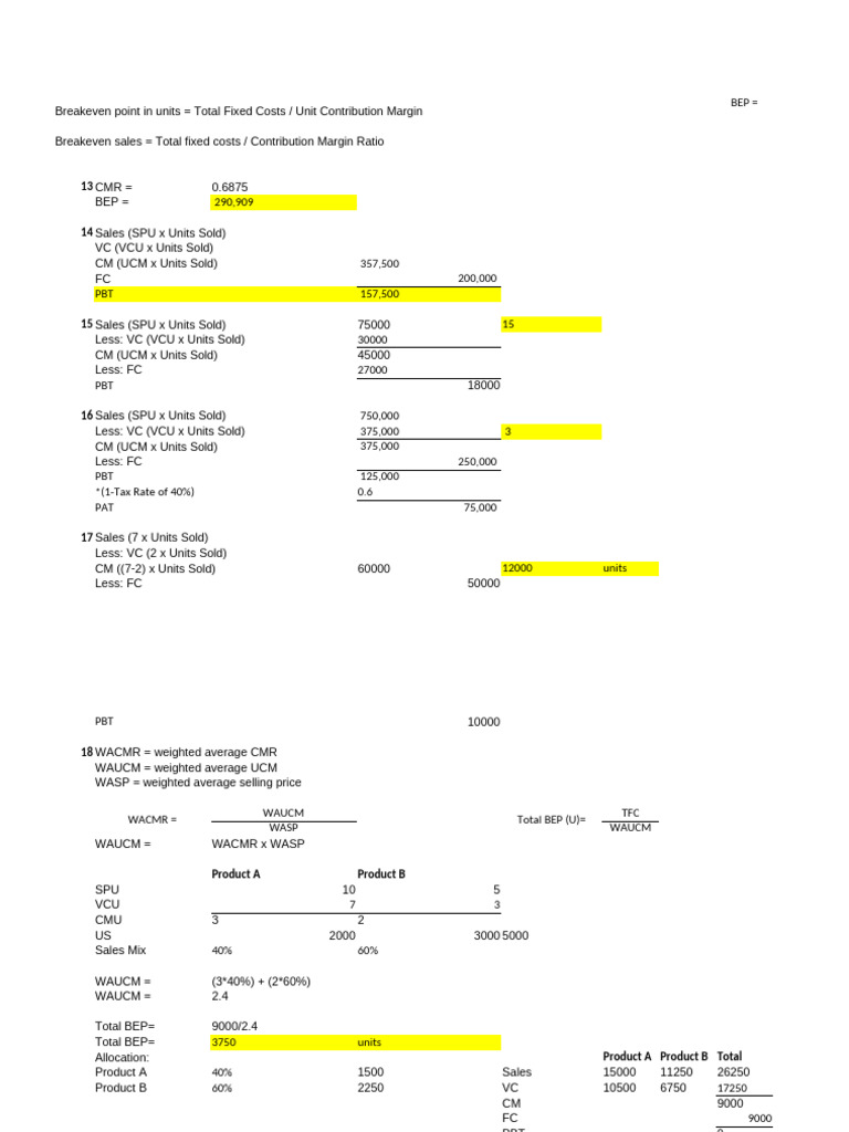PS CVP Solutions | PDF