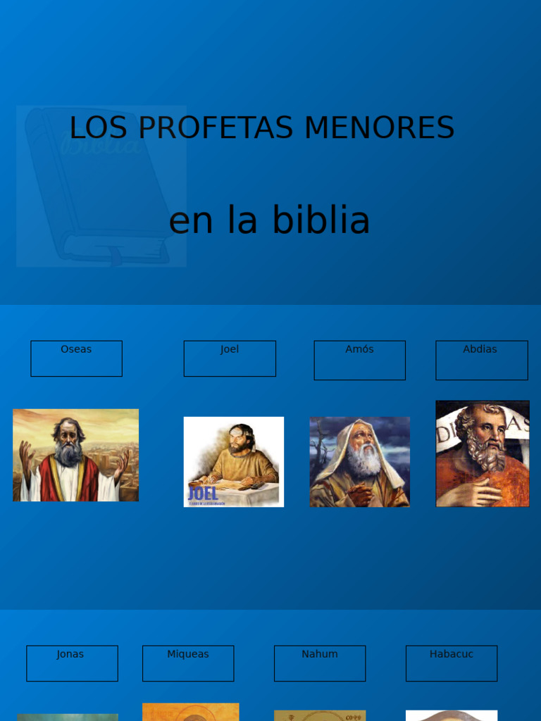 Los Profetas Menores Pdf