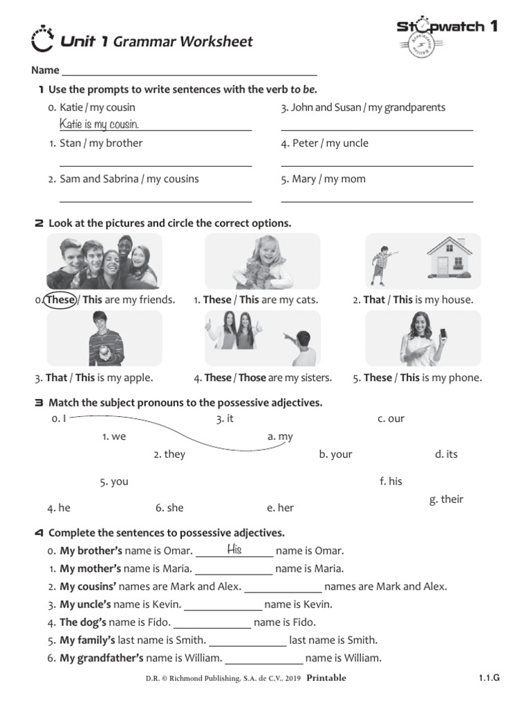 SWAE1_GrammarWorksheet_U1 | PDF