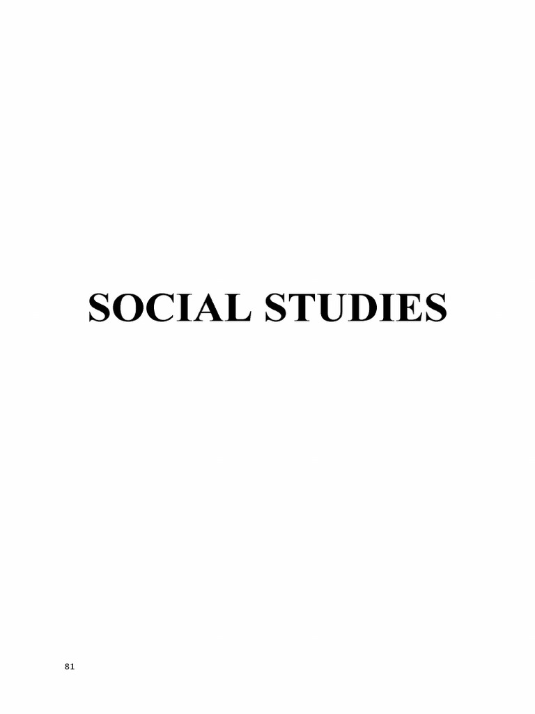 SOCIAL STUDIES SYLLABUS | PDF