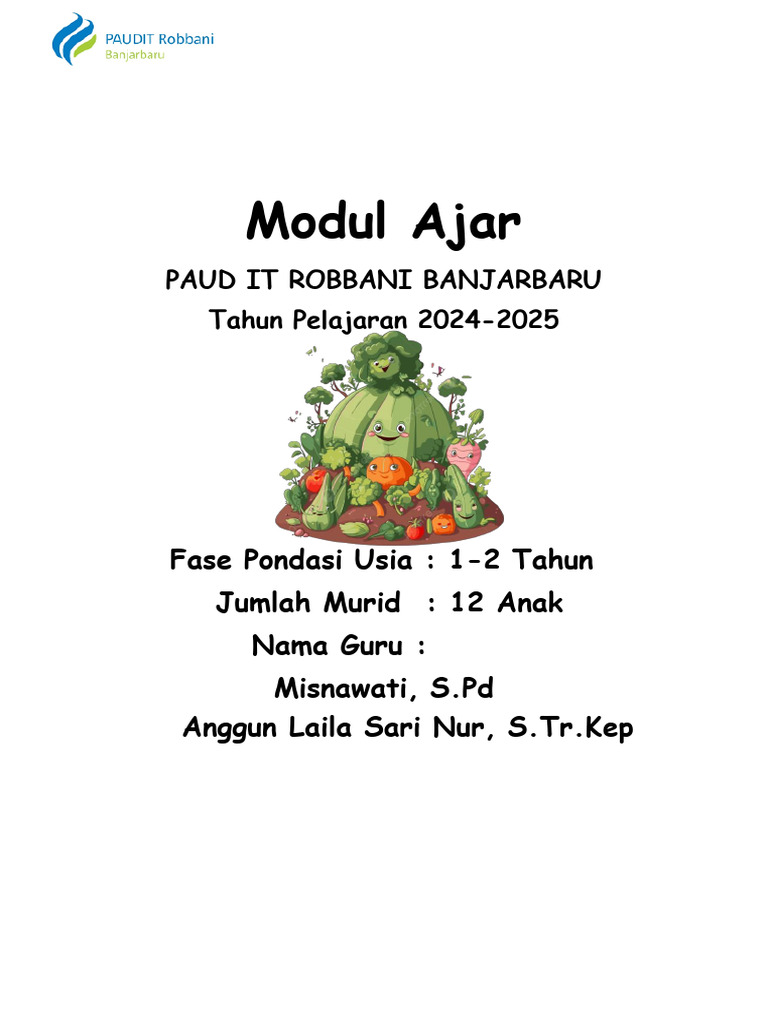 Modul Ajar Bunga Dan Sayur. | PDF
