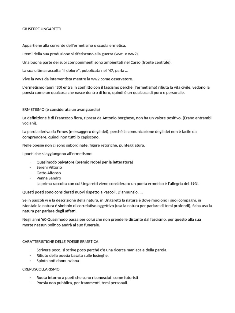 Giuseppe Ungaretti | PDF