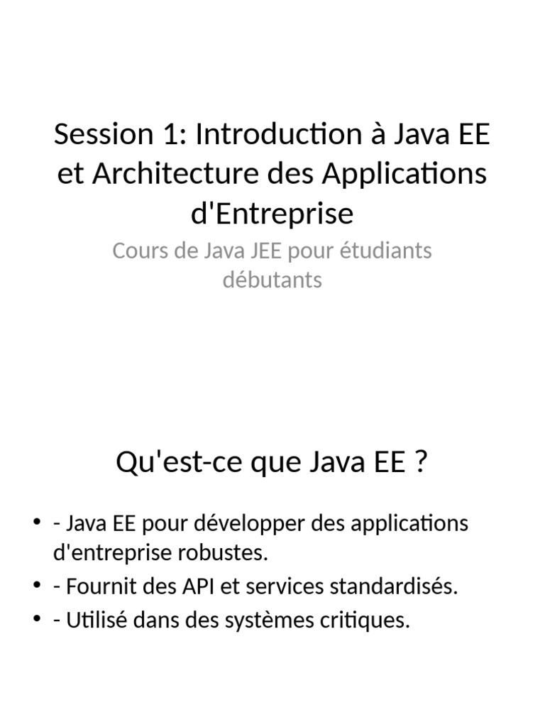 All Sessions Java Jee Presentation | PDF