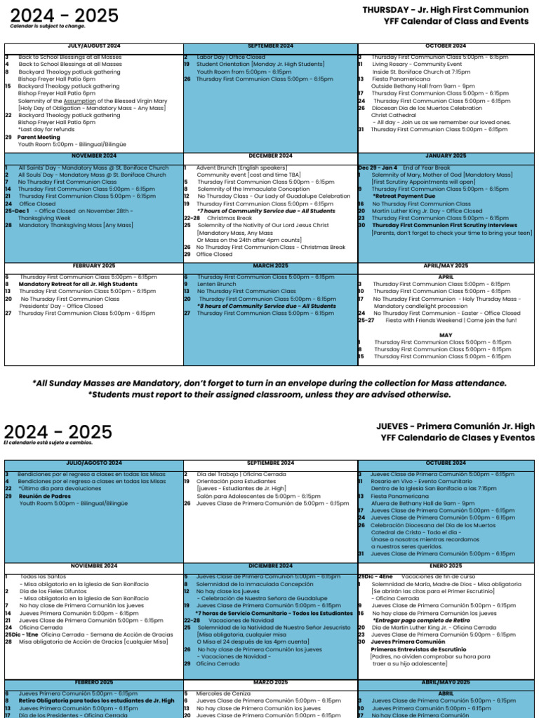 24-25 Calendar | PDF