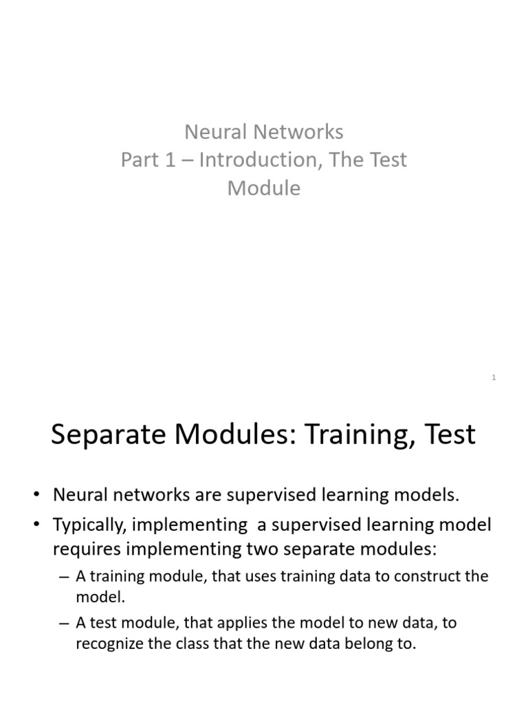 02a Neural Networks | PDF