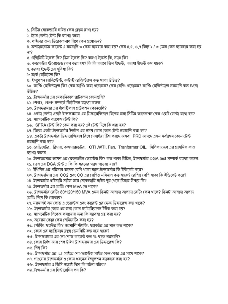1.most Important Ques For Viva | PDF | Electrical Wiring | Power (Physics)