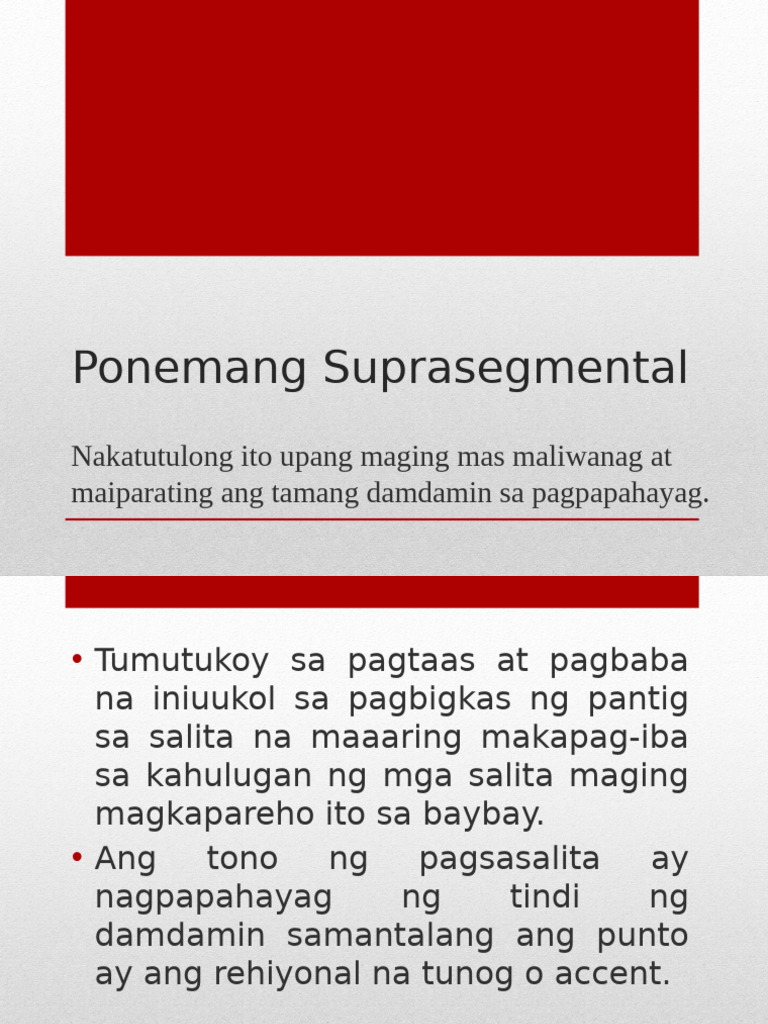 Ponemang Suprasegmental 7 | PDF