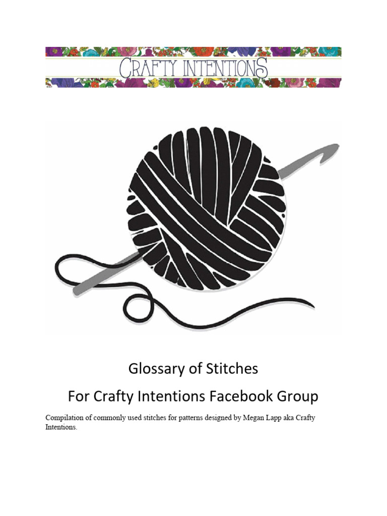 Official Crafty Intentions Glossary of Stitches 03-24-2023 | PDF