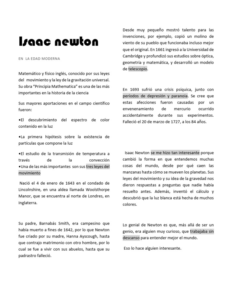 Isaac Newton 5sep24 | PDF