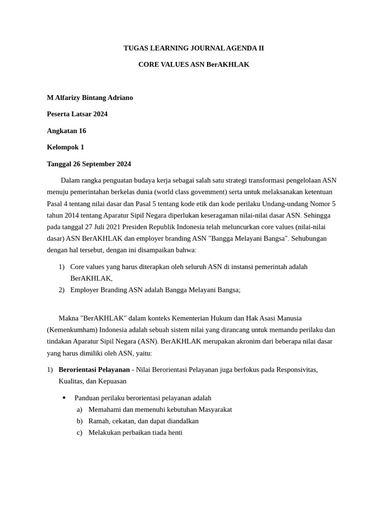 Tugas Learning Journal Agenda II | PDF