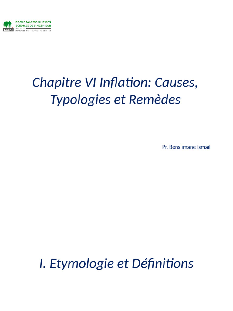Chapitre VI Inflation Causes Typologies Et Remèdes | PDF