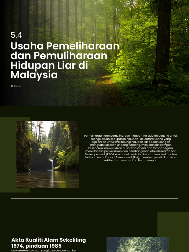 Usaha Pemeliharaan Hidupan Liar Malaysia | PDF