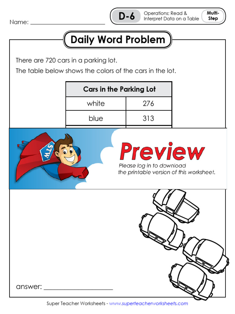 Daily Word Problem d6 10 | PDF