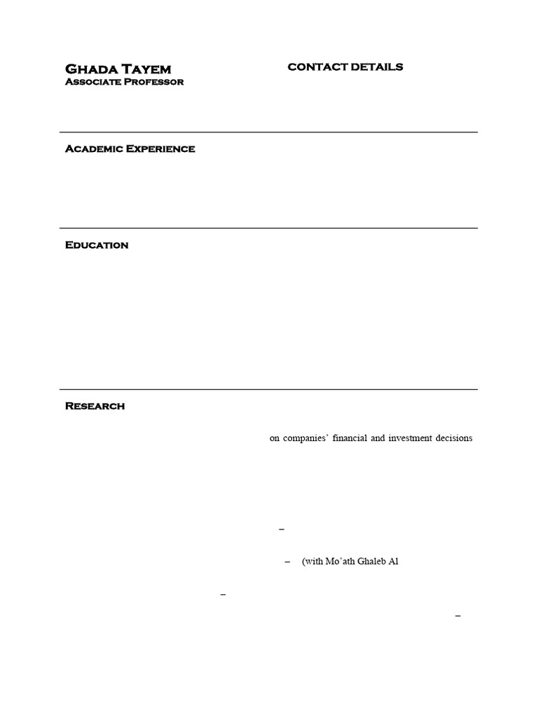 CV - Ghada Tayem - 2022 | PDF