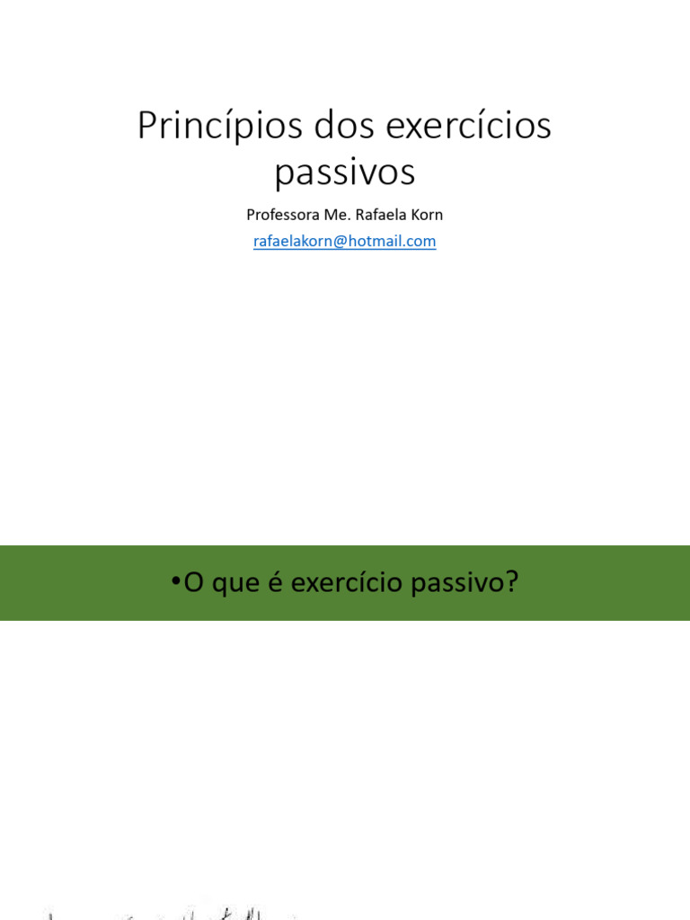 U2S1 - Princípios Dos Exercícios Passivos | PDF