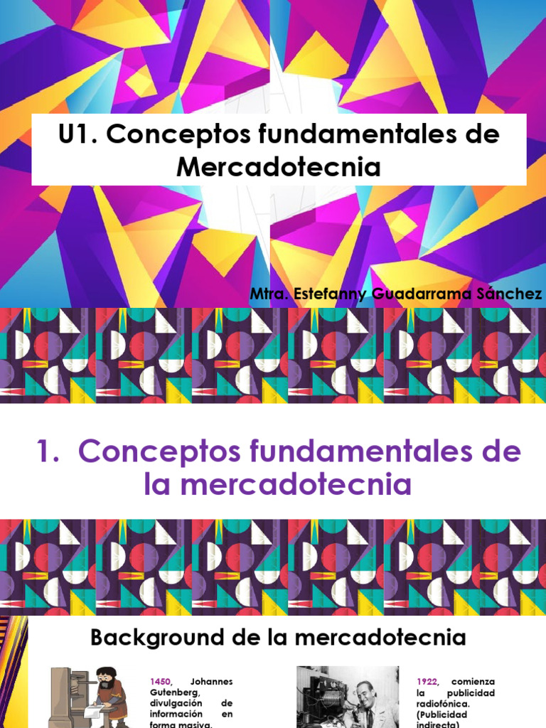U1 - Conceptos Fundamentales de La Mercadotecnia | PDF