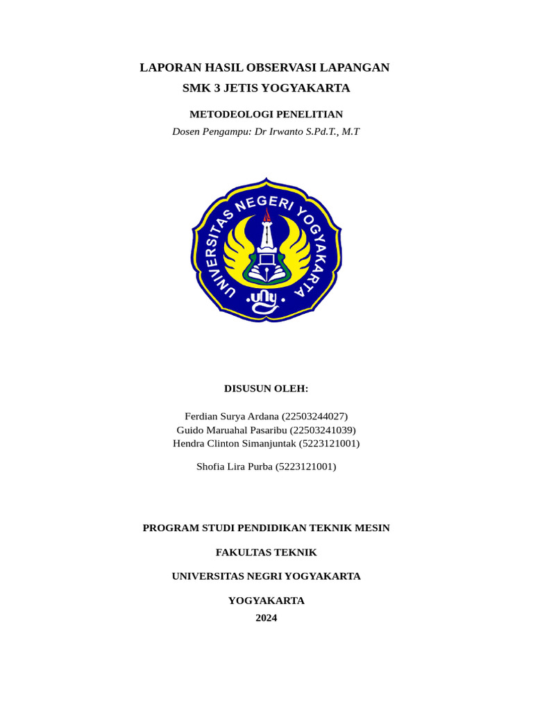 Laporan Hasil Observasi Lapangan | PDF