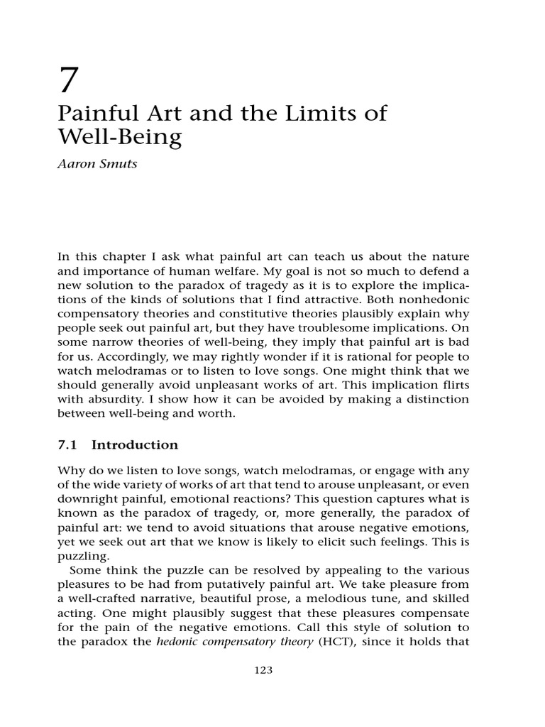 Aaron Smuts - Painful Art and The Limits of Wellbeing | PDF