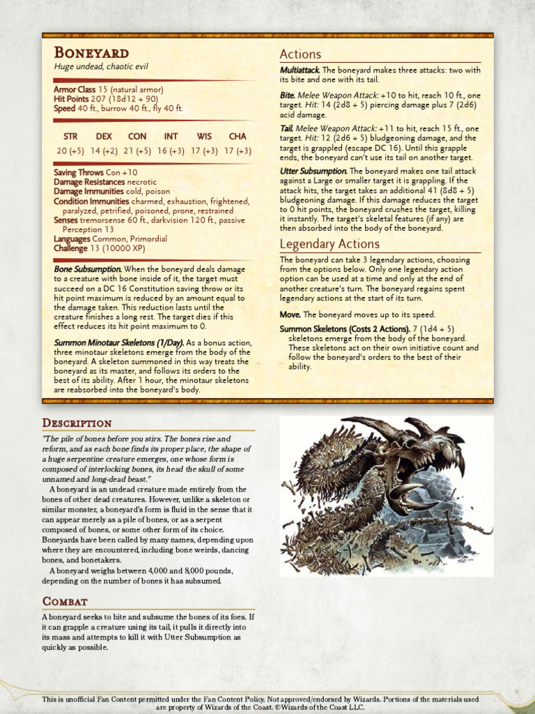 Libris Mortis 5e - Bestiary-9 | PDF