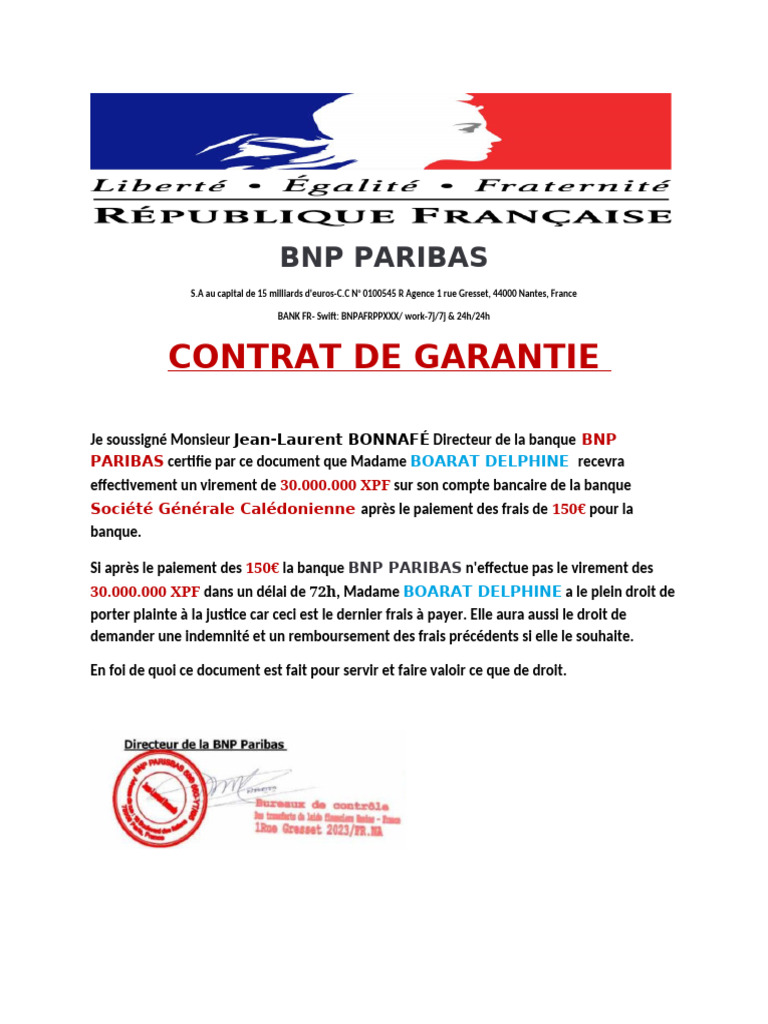 Contrat de Garantie | PDF