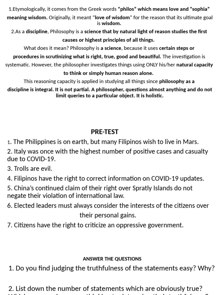 LESSON 2 Doing Philosophy | PDF