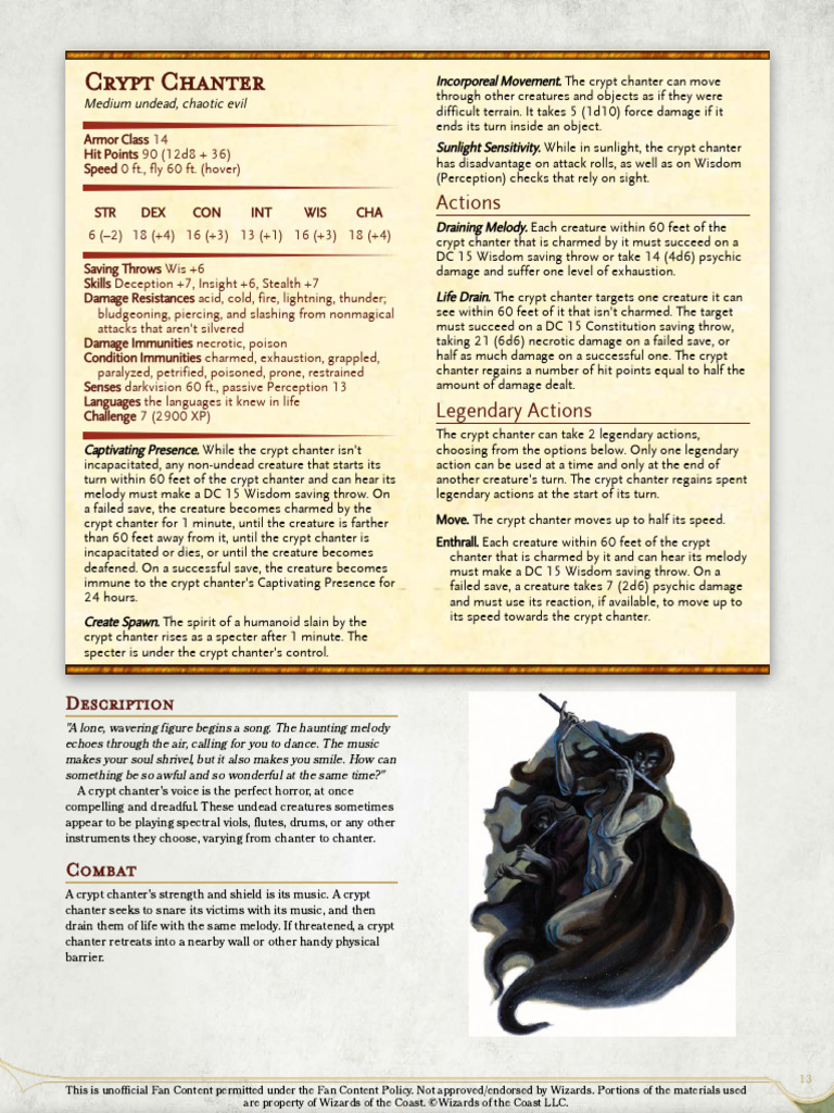 Libris Mortis 5e - Bestiary-13 | PDF