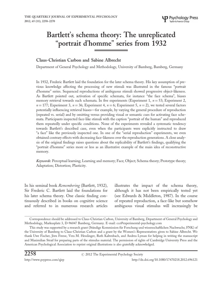 Bartlett Schema | PDF