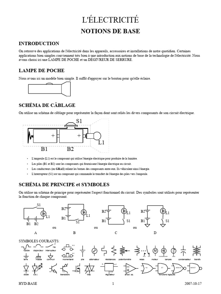 1-Notions de Base en Electricite | PDF
