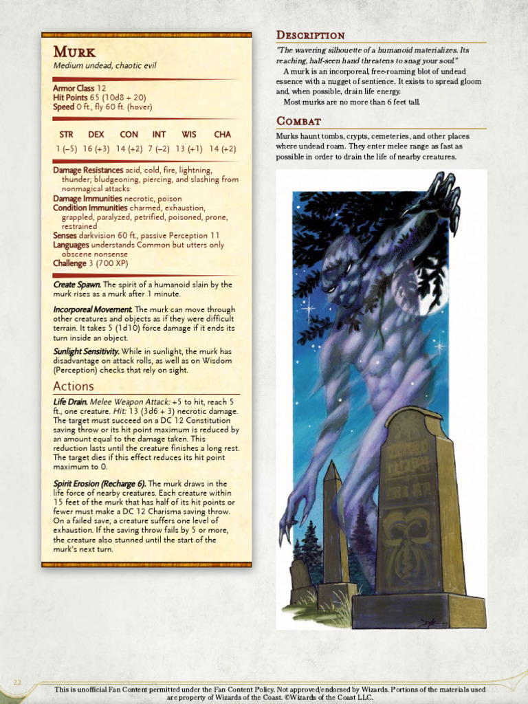 Libris Mortis 5e - Bestiary-22 | PDF