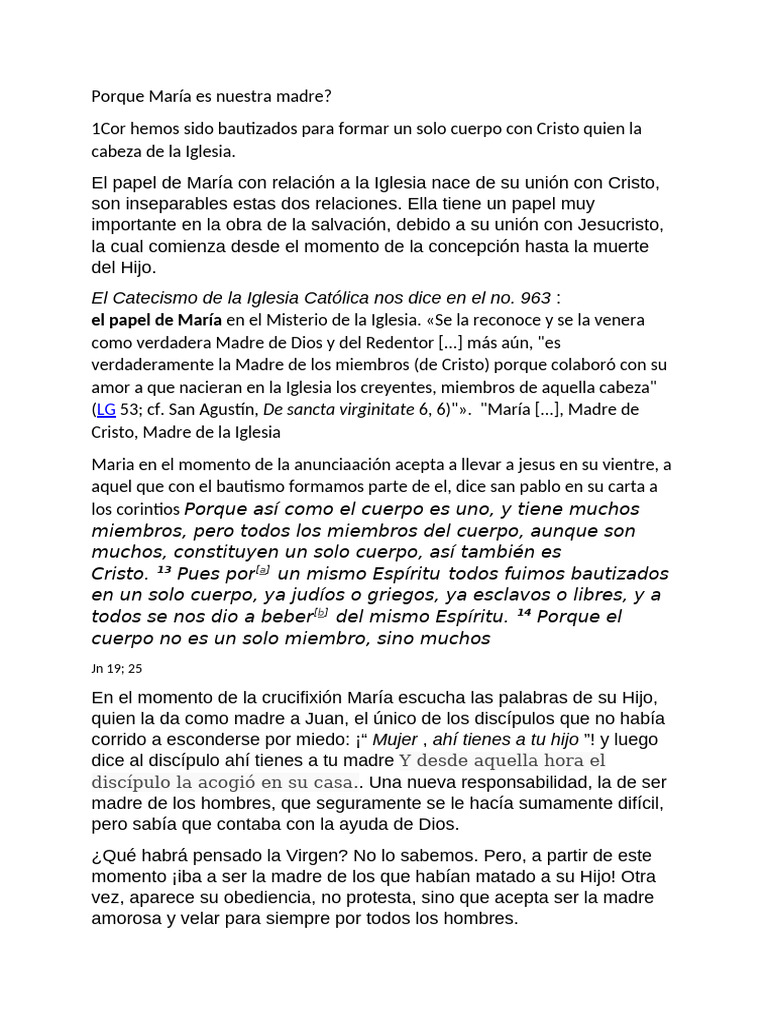 Porque María Es Nuestra Madre | PDF