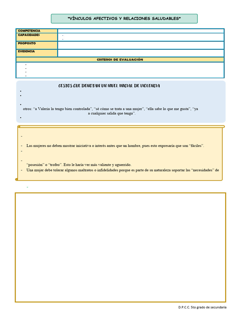 Vínculos Afectivos y Relaciones Saludables | PDF