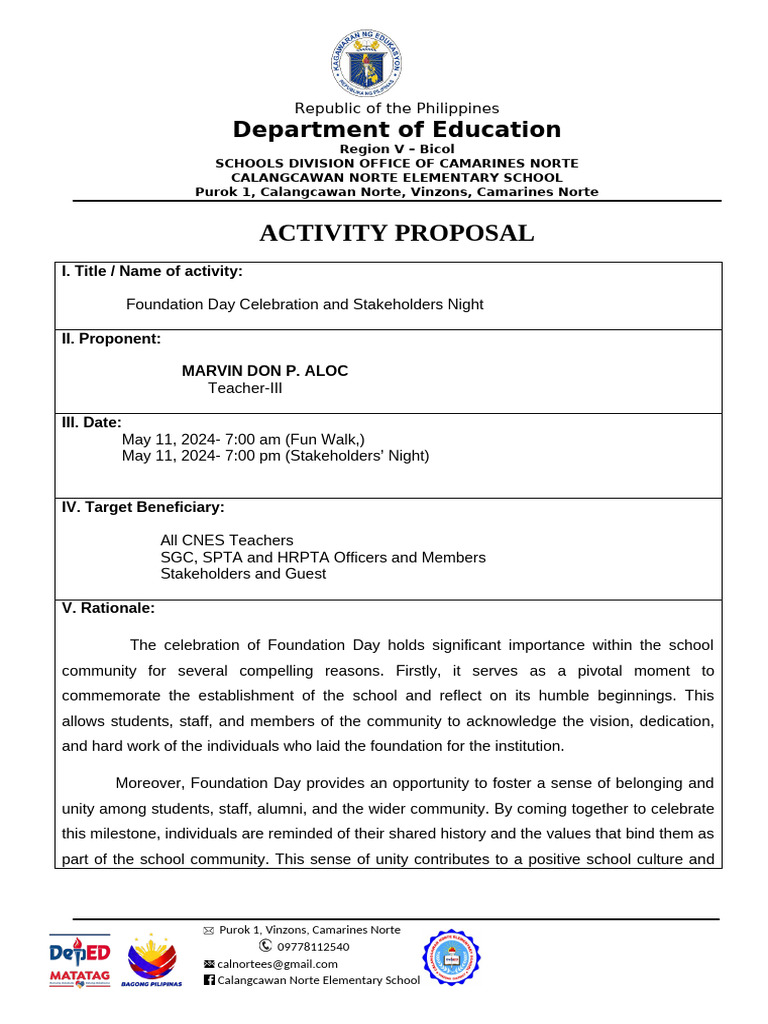 Activity Proposal Foundation | PDF