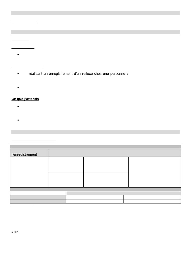 Correction TP1 ReflexeMyotatique | PDF