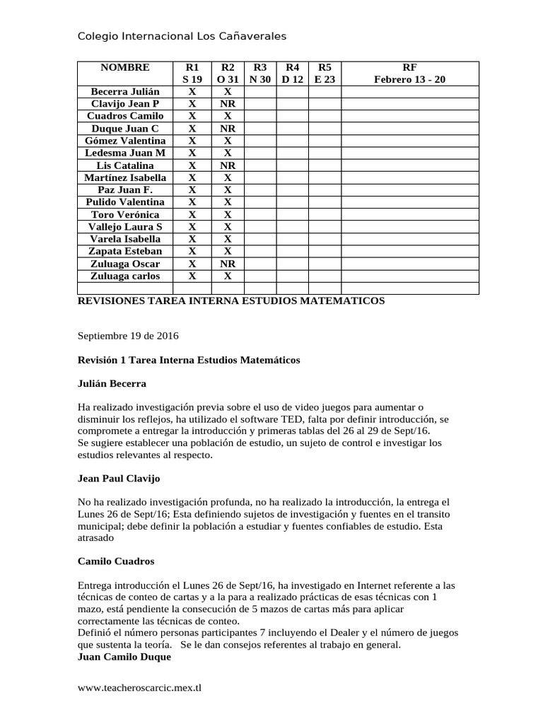 Revisiones Tarea Interna EM-2 | PDF