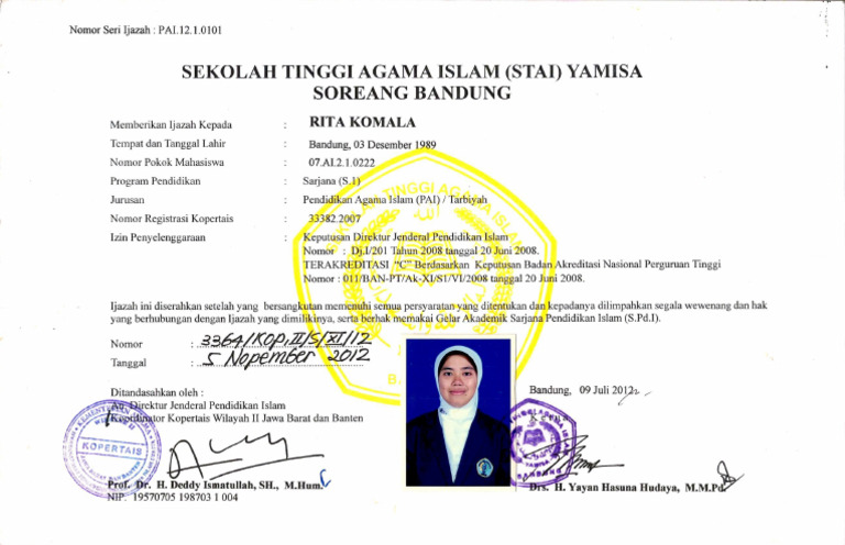 Ijasah Bu Rita_0001 | PDF