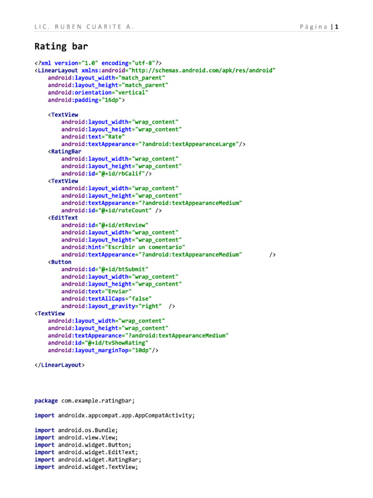 0200 RatingBar | PDF