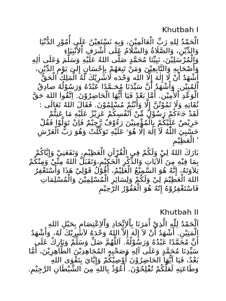 Khutbah I september 2024 | PDF